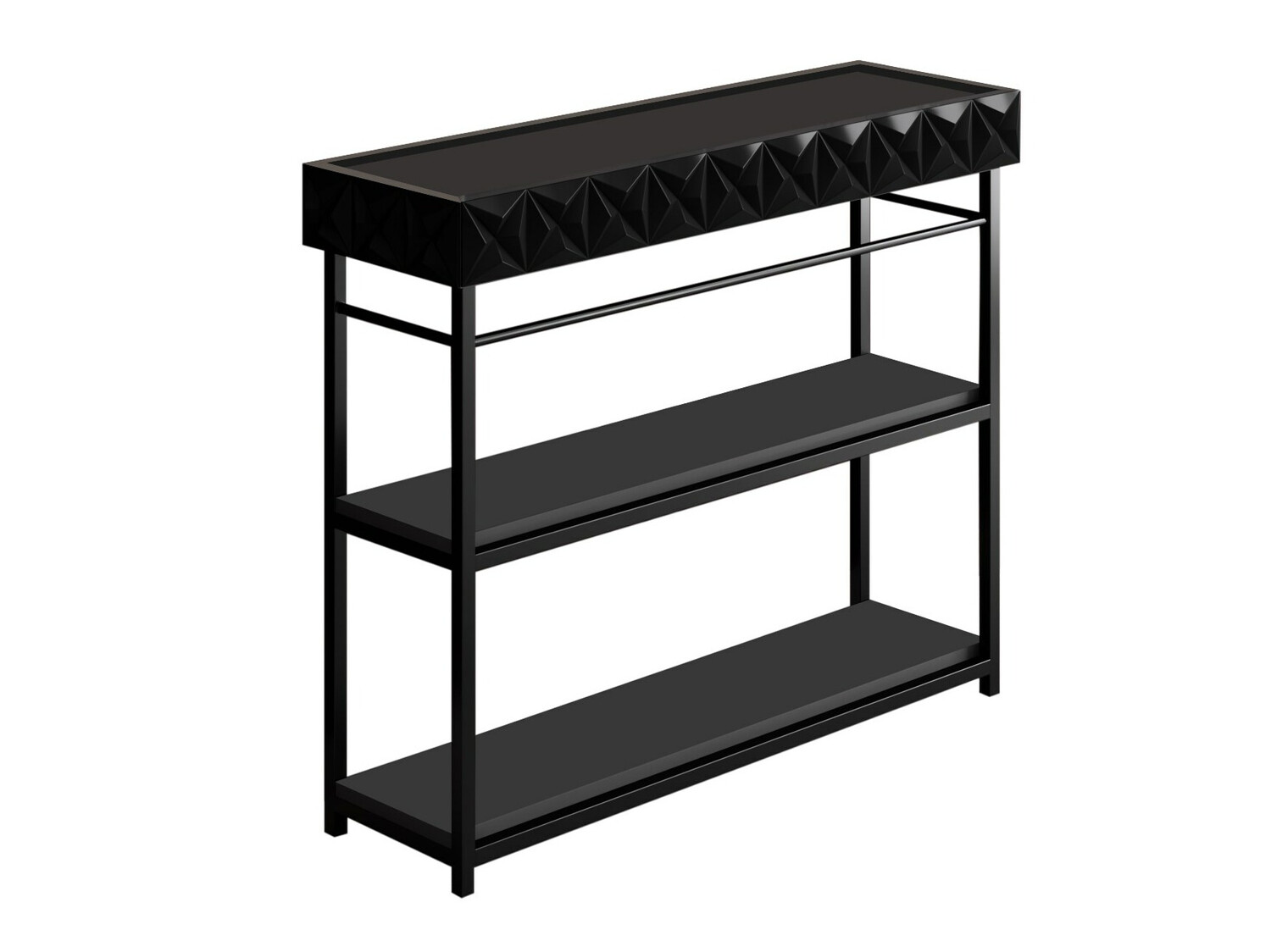 Konsole Kailua 163 (Melns + Antracīts) - Viesistabas mēbeles | Mebeles1.lv